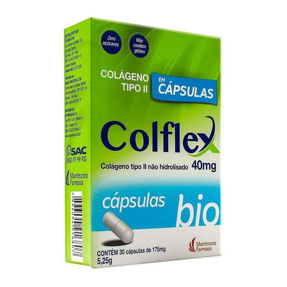 Colflex Bio Colágeno Tipo 2 40mg c/ 30 Cápsulas - Colágeno - Magazine Luiza