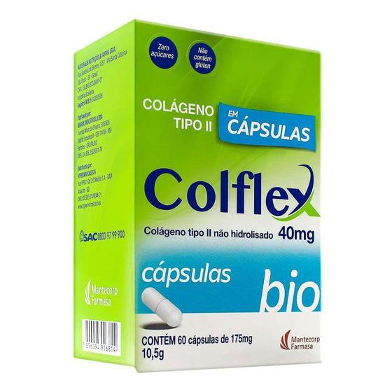 Colflex Bio Colágeno Tipo 2 40mg c/ 60 Cápsulas - Colágeno - Magazine Luiza
