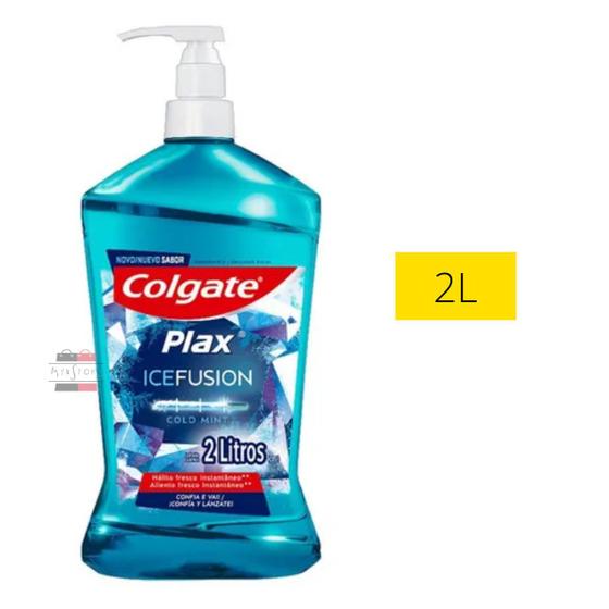 Colgate Plax Ice Fusion Cold Mint Enxaguante Bucal 2l - Nfe - Colgate ...