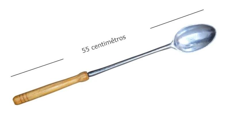 Colher 55cm Grande Industrial Caldos Sopas Alumínio Fundido - SPERO ...