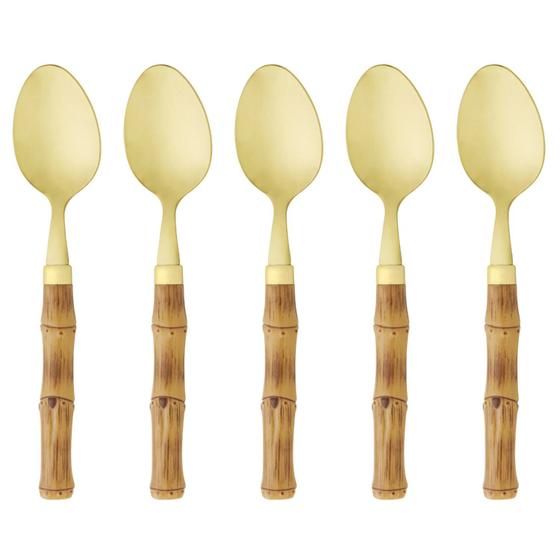 Colher Bambu dourado Lyor 6 peças - Colher - Magazine Luiza