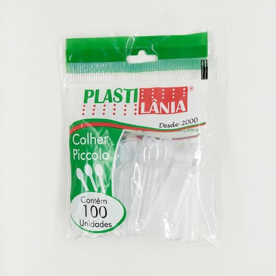 Colher Descartável Piccolo para Café 100 Unidades Cristal - Plastilânia ...