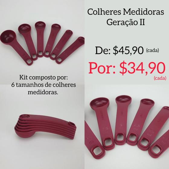 Colher medida geração II marsala 6 medidas Tupperware - Tupperware ...