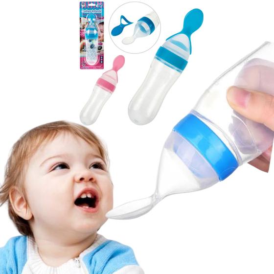 Colher silicone para bebê infantil dosadora 90 ml - Art Baby - Colher ...