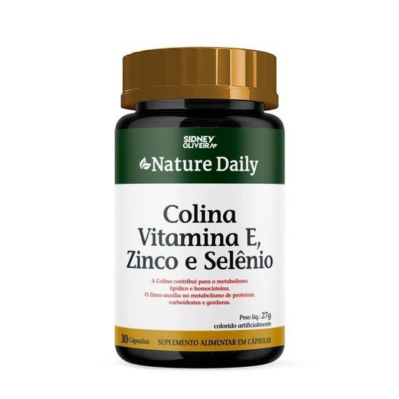Colina + Vitamina E, Zinco E Selênio 30 Caps Nature Daily - Sidney ...
