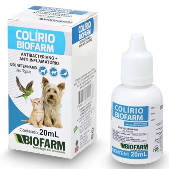 Colirio biofarm 20ml trata infecções oculares por bacterias - Farmácia ...