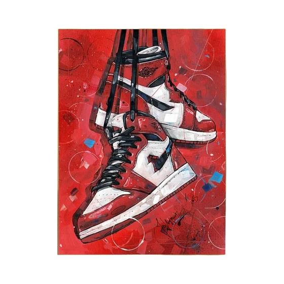 Color Clash Graffiti Basquete Sapatos Arte Da Parede Poster Imprime ...