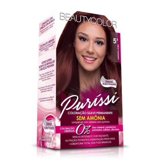 Coloração Beauty Color Tonalizante Purissi 5.5 Castanho Acaju ...