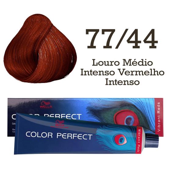 Coloração Color Perfect 77/44 Louro Médio Intenso Vermelho Intenso ...