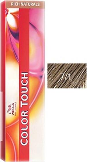 Coloração color touch creme 60g 7/1 louro médio acinzentado - 54403 ...