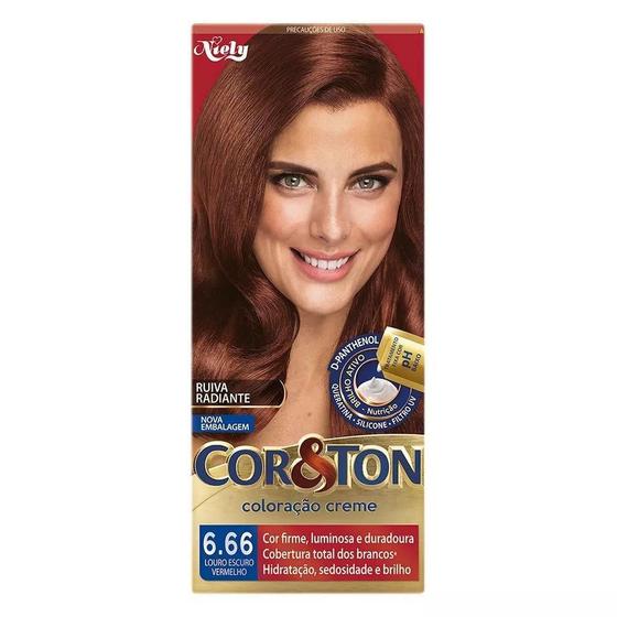 Coloração Creme 6.66 Louro Escuro Vermelho Cor E Ton - Cor&Ton - Tinta ...