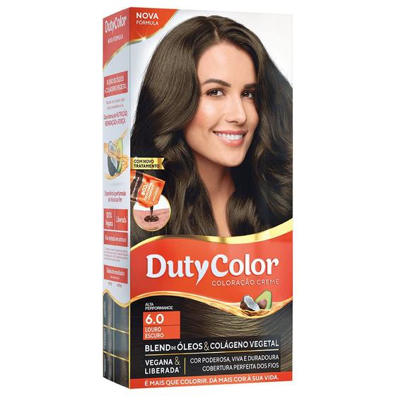 Coloração Duty Color Louro Escuro - 6.0 - Tinta de Cabelo - Magazine Luiza