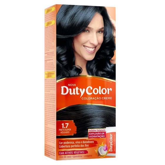 Coloração Duty Color Preto Super Azulado 1.7 - Tinta de Cabelo ...