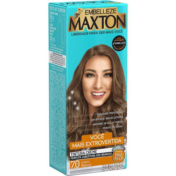 Coloração MaxTon 7.0 Louro Natural - EMBELLEZE - Tinta de Cabelo ...