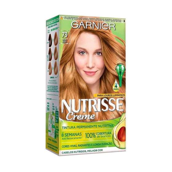 Coloração Nutrisse Avelã 73 Louro Natural Dourado Garnier - Tinta de ...