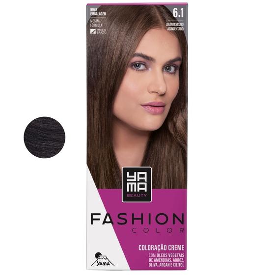 Coloração Yama Fashion Color Tintura Tinta Cabelo Creme Mini Kit 6.1 ...