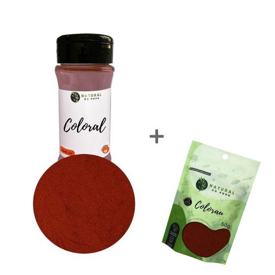 Colorau Em Pó 100% Natural Kit Pote Com Dosador + Refil 70G - Natural ...