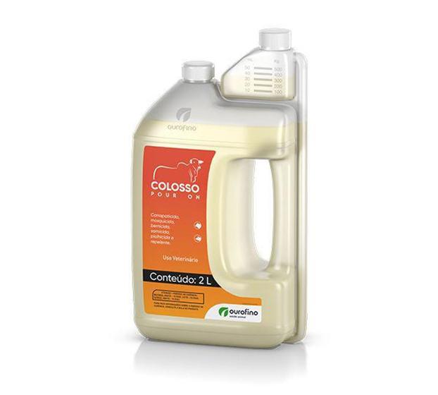 Colosso Pour On 2 Litros - Ouro Fino - Antipulga e Carrapaticida ...