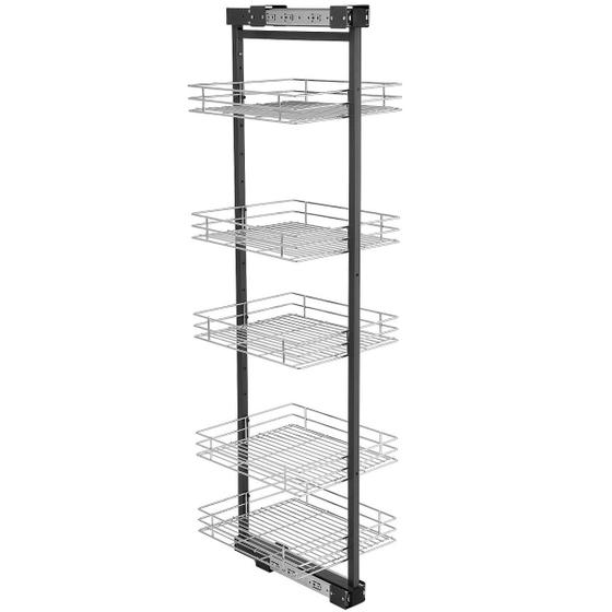 Coluna Deslizante com 5 Cestos Aramados 40x34cm para Armário Masutti ...