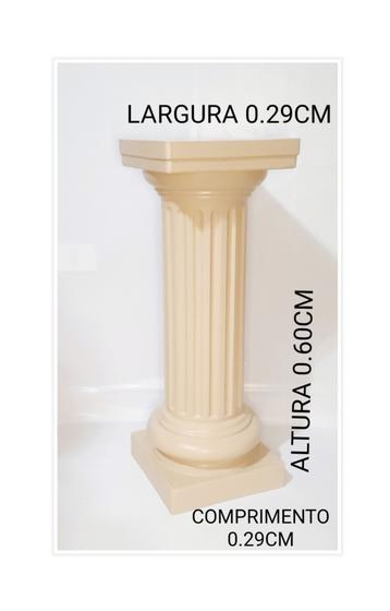 Coluna grega (0.60 centimetros)para decoração na cor bege - Ideal plast ...