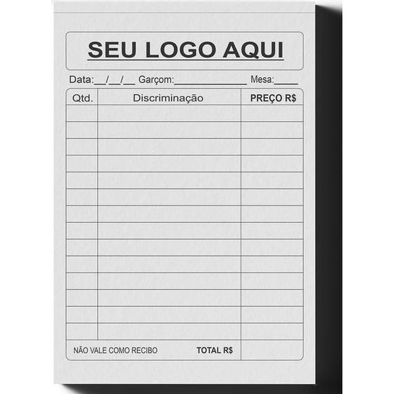 Comanda de Restaurante Talão de Pedido Bloco Recibo A6 - 004 - Caneca ...