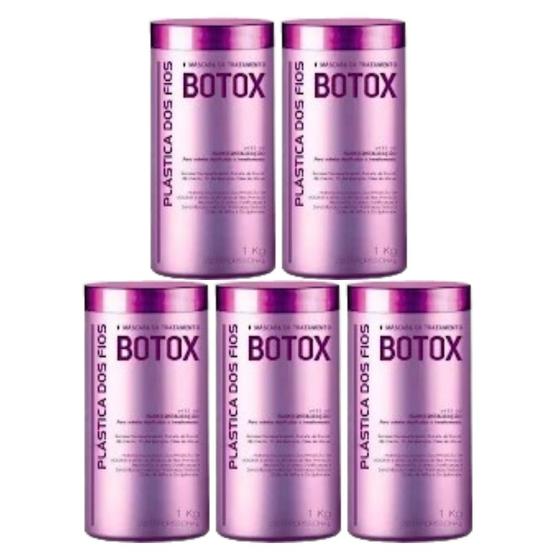 Combo 05 Botox Plastica dos Fios Selagem Termica Progressiva 1kg ...