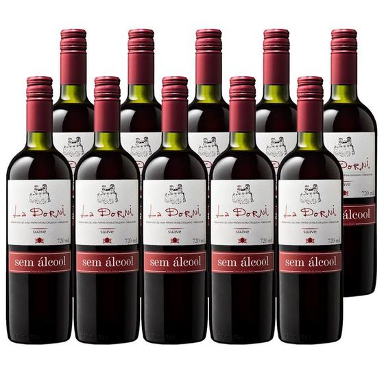 Combo 10 Unid. Vinho Sem Álcool Tinto Suave La Dorni 720 Ml - Vinho ...