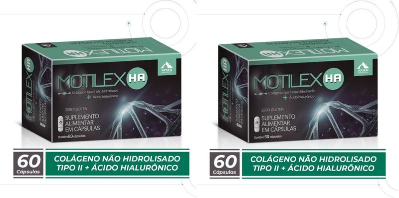 Combo 2 caixas Motilex Ha Colágeno Tipo I I + Ácido Hialurônico 60 ...