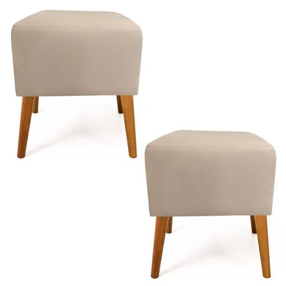 Combo 2 Puf, Puff Para Sala, Puff Suede Bege Off White - DECORE.COM ...