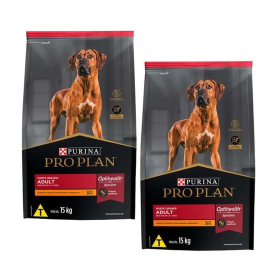 Combo 2 Un Ração Nestle Pro Plan Raças Grande Adultos 15 Kg - Outros ...