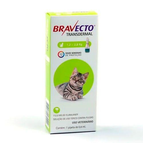 Combo 2 Unidades Bravecto para Gatos Anti Pulgas e Carrapatos 1,2 a 2,8kg - Antipulga e ...