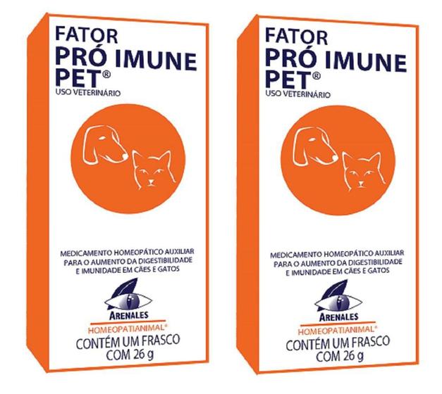 Combo 2 unidades Fator Pro Imune Pet Arenales - 26 g - Farmácia Pet ...