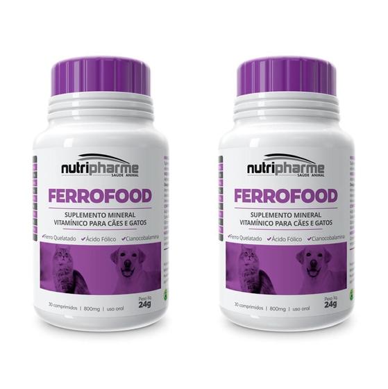 Combo 2 Unidades Ferrofood 800Mg 30 Comprimidos Nutripharme ...