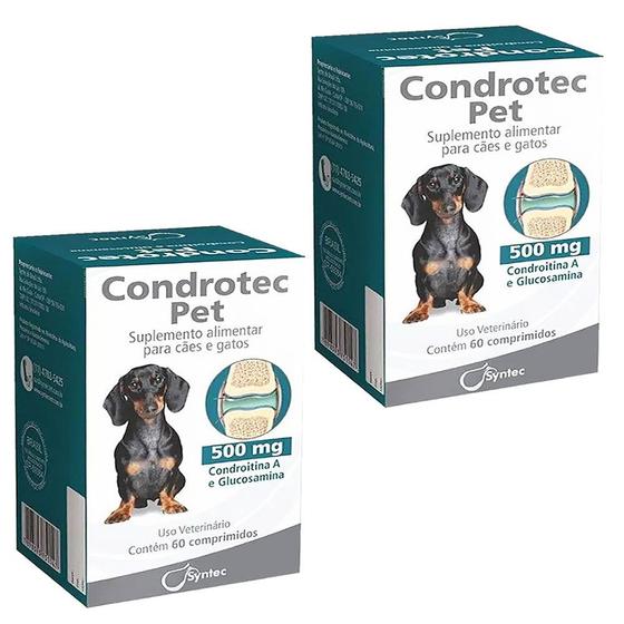 Combo 2un Condrotec 500mg 60 Comprimidos Cada - Syntec - Vitaminas e ...