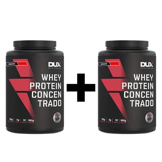 Combo 2un Whey DUX Concentrado - Pote 900g Dux Nutrition - Whey Protein ...