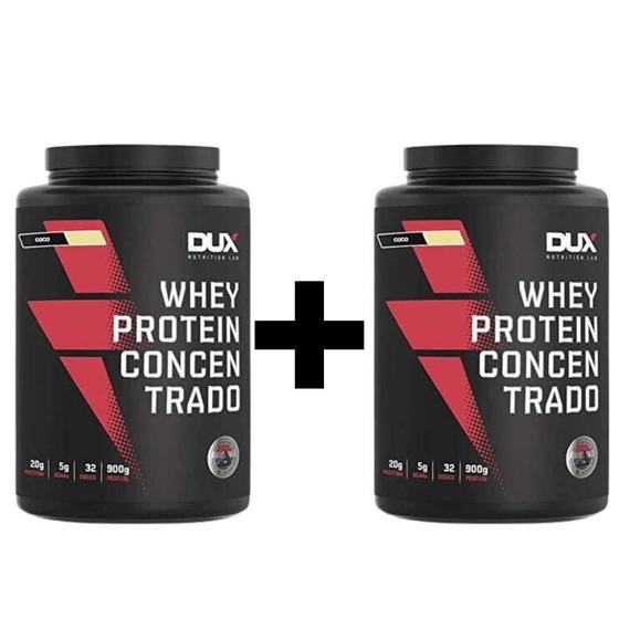 Combo 2un Whey DUX Concentrado - Pote 900g Dux Nutrition - Whey Protein ...