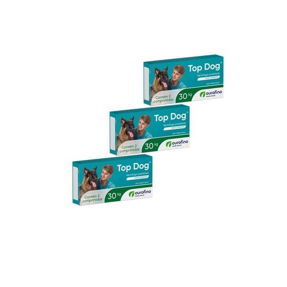 Combo 3 Top Dog 30Kg 02 Comprimidos Palatáveis - Ourofino - Ouro Fino - Vermífugo Pet - Magazine ...