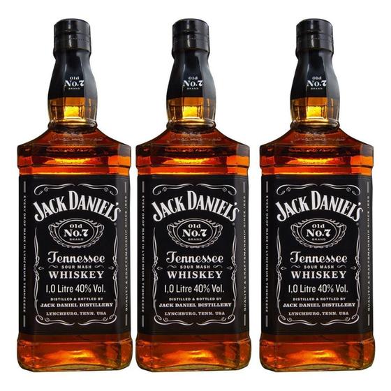 Combo 3 X Jack Daniels Tradicional 1000ml - Whisky - Magazine Luiza