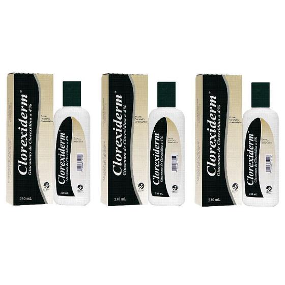 Combo 3Un Shampoo Clorexiderm 4% 230Ml Cada - Cepav - Shampoo ...