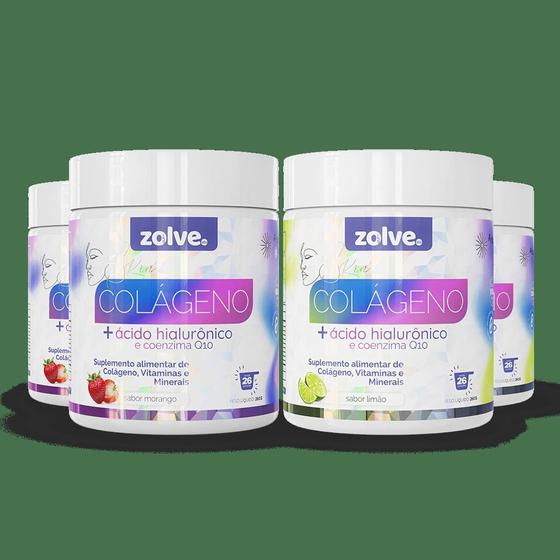 Combo 4 Potes - Zolve Skin Colágeno Hidrolisado Verisol + Ácido ...