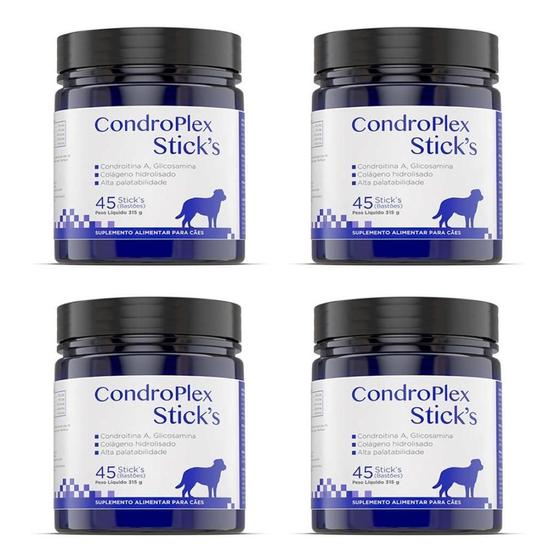 Combo 4 Unidades Condroplex Sticks 45 Sticks Cães Raças - Avert ...