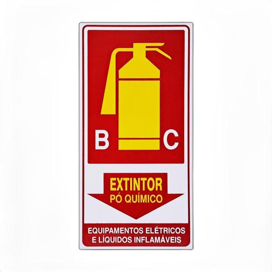 Combo 6 Placas Extintor Bc Pó Químico 15X30 - X-704 F9E - Acesso ...