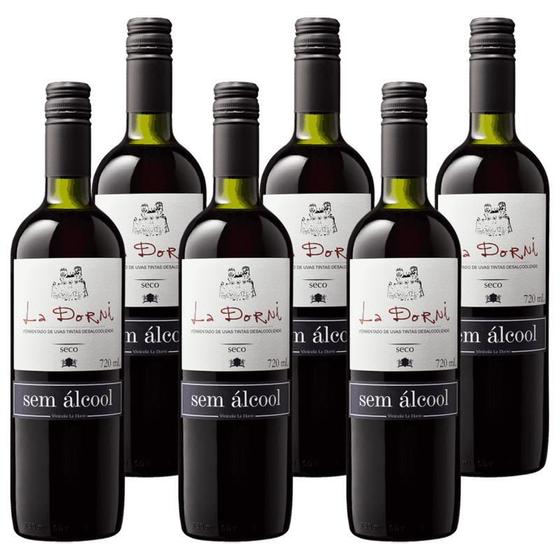 Combo 6 Unid. Vinho Sem Álcool Tinto Seco La Dorni 720 Ml - Vinho ...