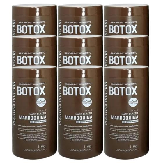 combo 9 Botox Plastica dos Fios Marroquina Alisamento e Redutor de ...