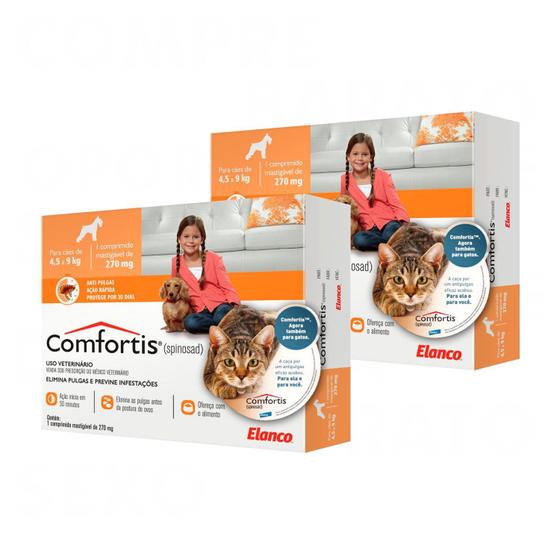 COMBO Antipulgas Comfortis spinosad 270mg combo com 2 unid - Antipulga ...