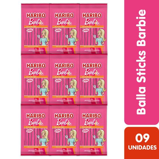 Combo balla sticks barbie milkshake haribo mattel 80g 9 unidades ...