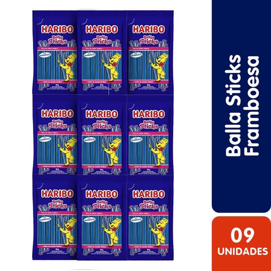 Combo balla sticks framboesa haribo 80g 9 unidades - Balas - Magazine Luiza