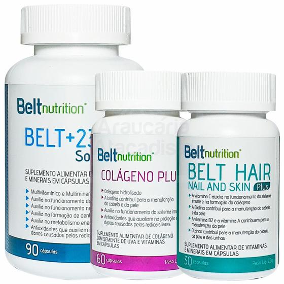 Combo Belt Nutrition Hair Plus + Colágeno Plus + Belt Max 23 ...