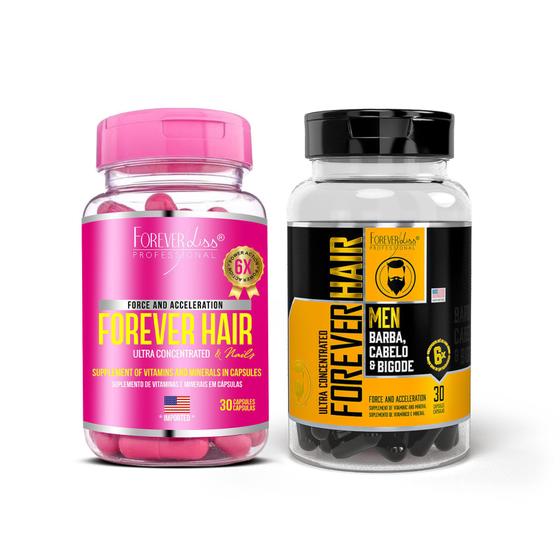 Combo Casal Forever Hair & Forever Hair Men Forever Liss - Kit de ...