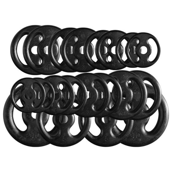 Combo com 14 Anilhas de Ferro Fundido - 70 Kg - 2M - Anilha - Magazine ...